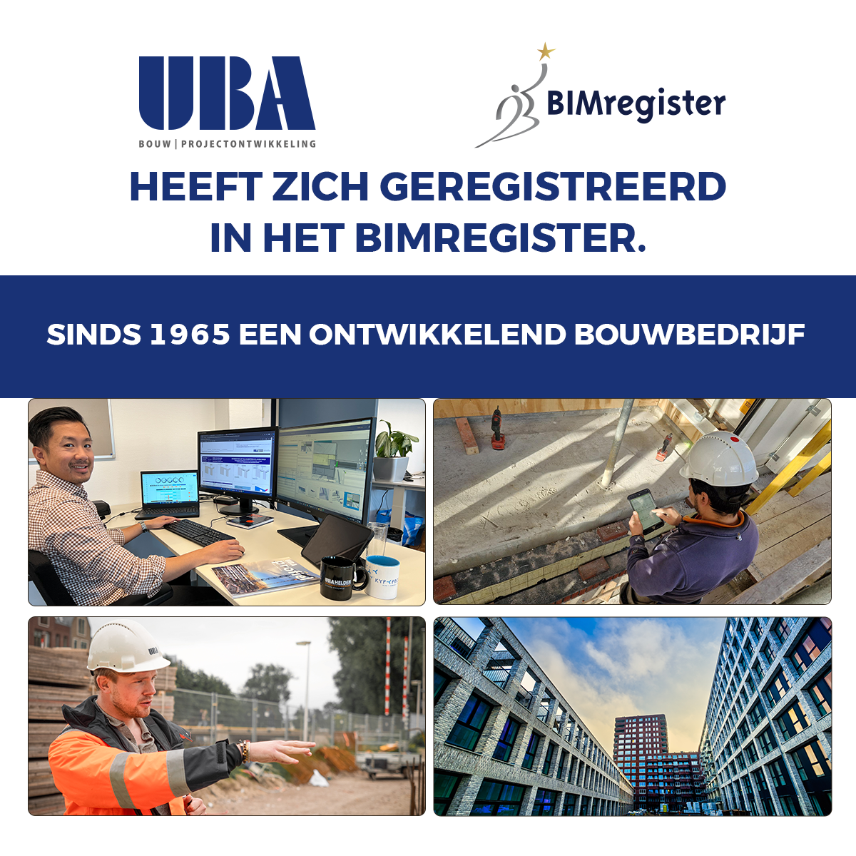 UBA Bouw B.V. heeft zich premium geregistreerd in het BIMregister